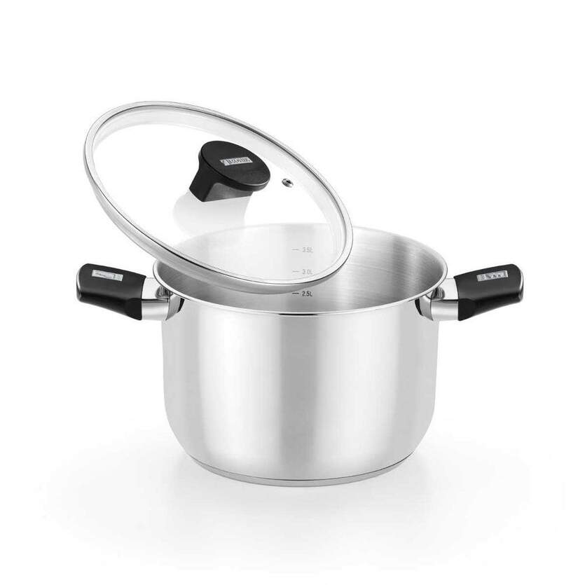 Olla Monix Elite | 26 cm, Tapa de vidrio, Inox | Mi Electro