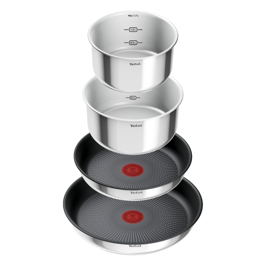 Set Batería de Cocina Tefal Ingenio Emotion | 10 Piezas, Inox