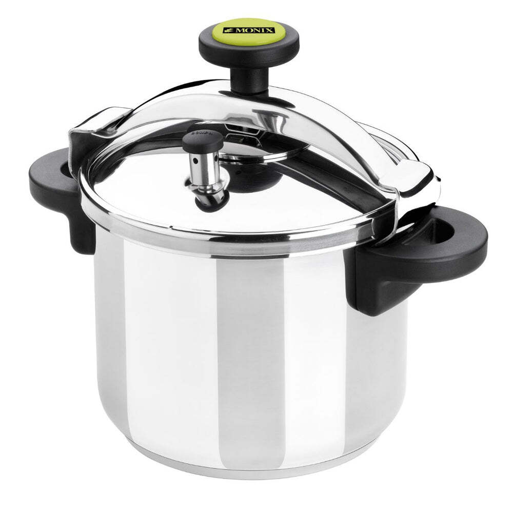 Olla a presión Monix Classica | 4 litros, Negro e Inox