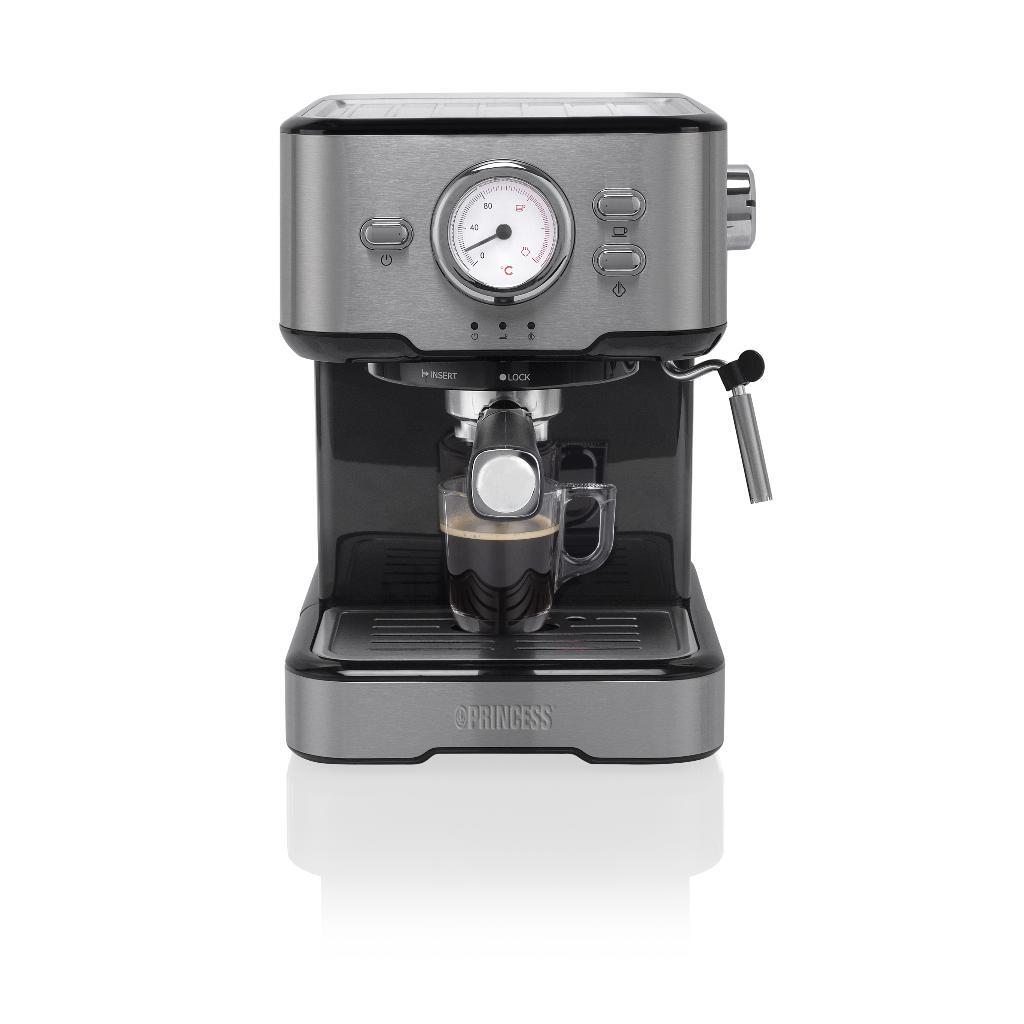 Cafetera Espresso Princess 249412 | 1100W, 20 Bares, 1-2 Tazas