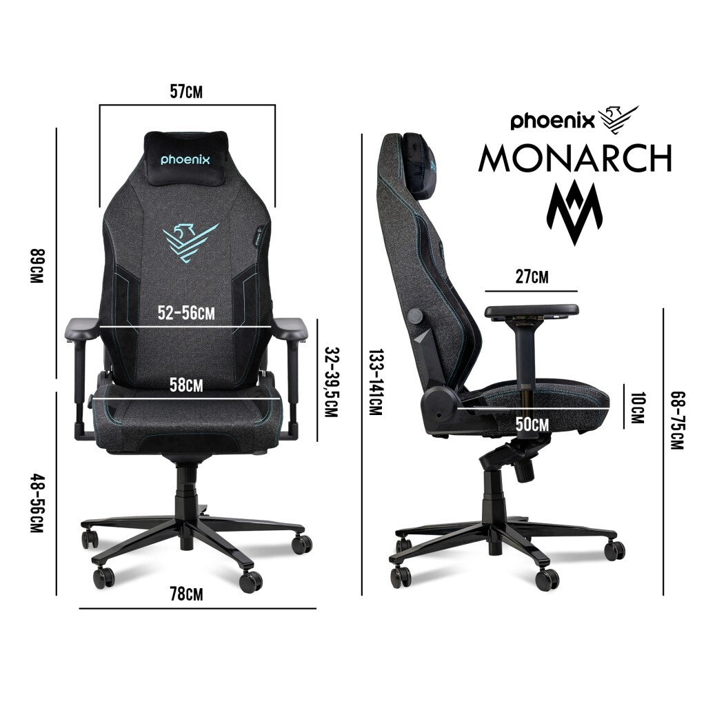 Silla Gaming Phoenix Monarch | Talla XL, Reclinable, Reposabrazos 4D