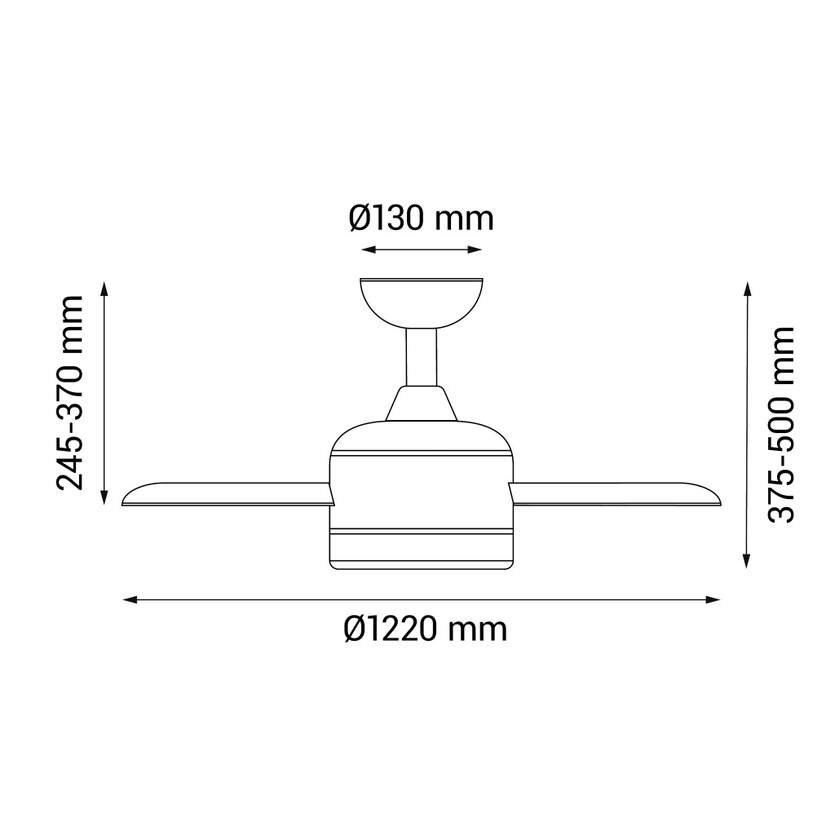Ventilador de techo Sulion MARA | 28W, 122cm, 4 aspas, 6 velocidades