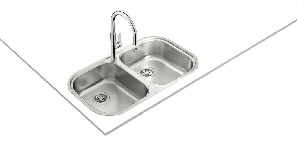 Fregadero Teka Stylo 2C 11107028 | 360x417 cm, 2 tazones, Inox
