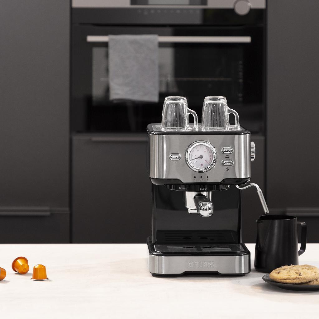 Cafetera Espresso Princess 249412 | 1100W, 20 Bares, 1-2 Tazas